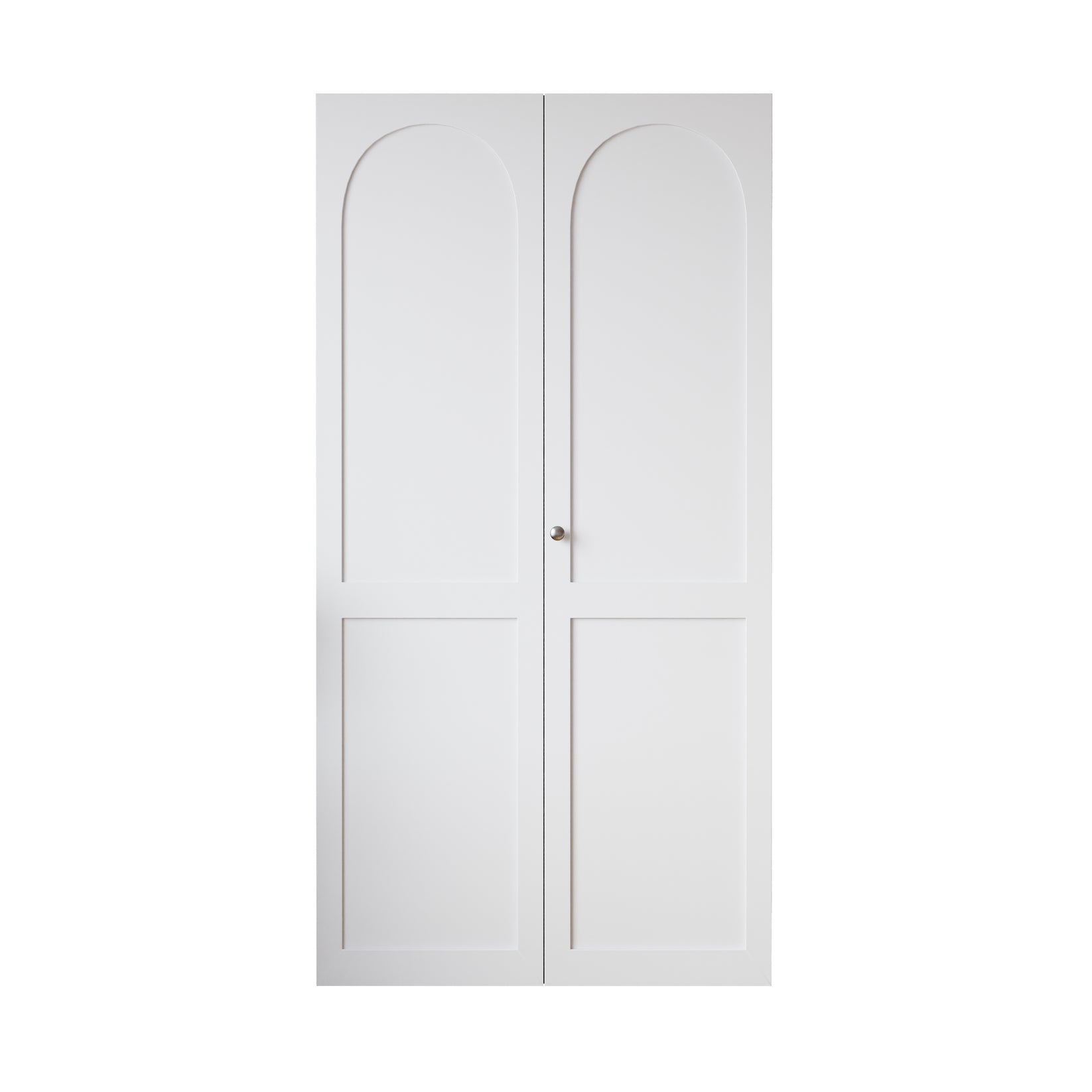 White Primed 78" Solid Core Shaker Bi-Fold Door With Installation Hard ...